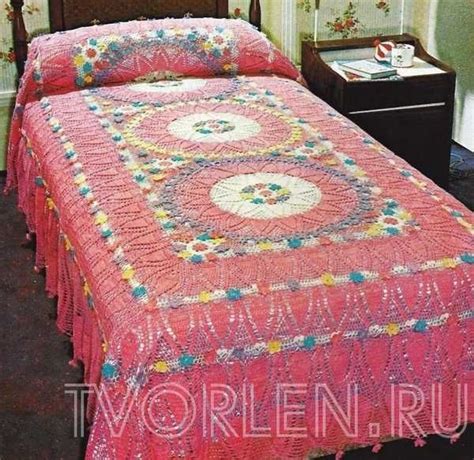 Схема красивого покрывала Творим не ленимся Вязание крючком покрывало узор Вязаный дом