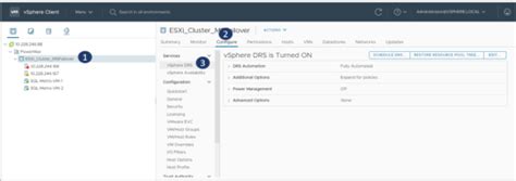 step 2 configure vmware distributed resource scheduler drs