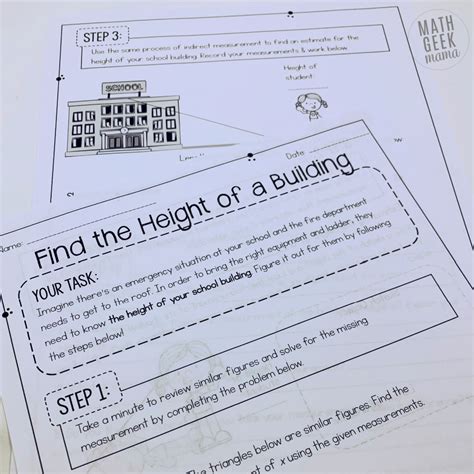 Height Of A Building Indirect Measurement Lesson Grades 7 8 Math
