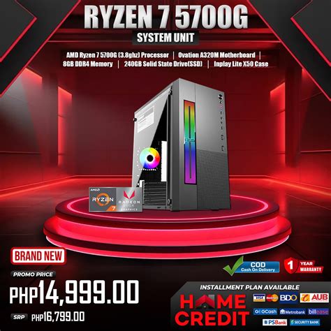Brandnew System Unit Cpu Ygt Mars 8 Casing Amd Ryzen 7 5700g 38ghz 8gb Ddr4 256gb Ssd Lazada Ph