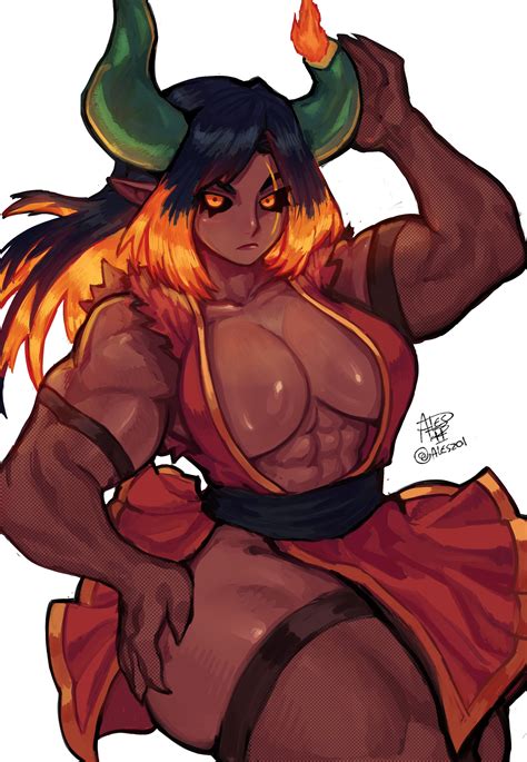 Rule 34 1girls Al3s Big Breasts Black Hair Black Sclera Breasts Claws Cleavage Female Female