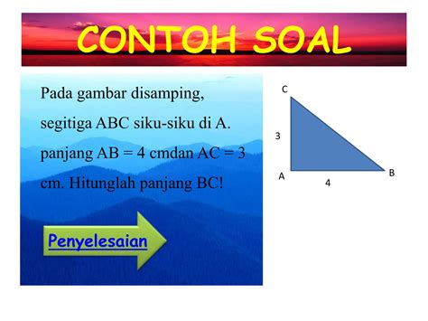Teorema Pythagoras Matematika Kelas 8 Smp Ppt