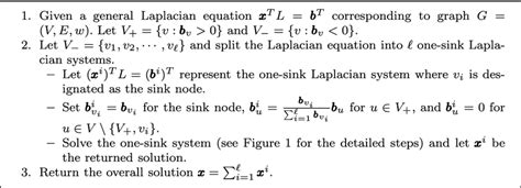 Steps For Computing Solution To General Laplacian System Of Equations Download Scientific