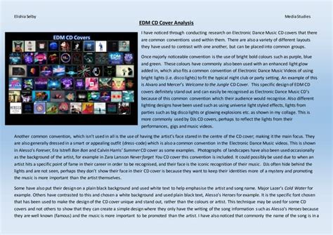 Edm Cd Cover Analysis Ppt