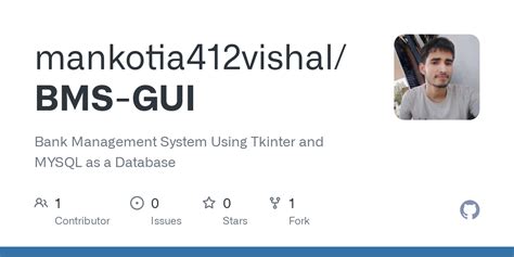 Github Mankotia Vishal Bms Gui Bank Management System Using Tkinter And Mysql As A Database