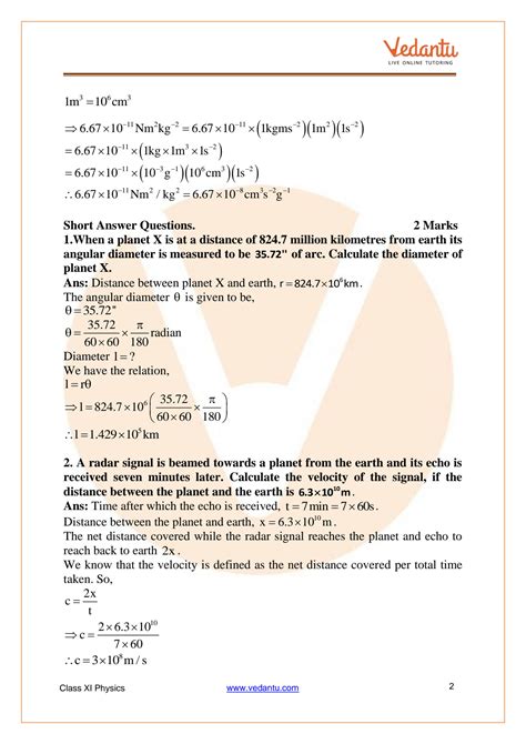 Solution Cbse Class 11 Physics Chapter 2 Units And Measurement