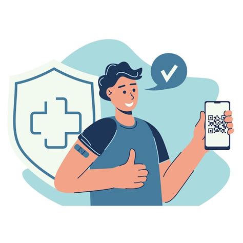 Premium Vector People With Digital COVID Vaccine Certificate On Mobile Phone Valid QR Codes Of