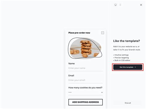 how to create a pre order form for your website with templates