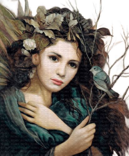 Женщина с птицей Free Png Picmix