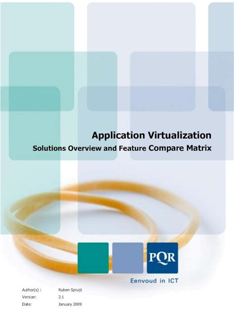 Pdf Application Virtualization Solutions Overview And Feature Matrix Dokumen Tips