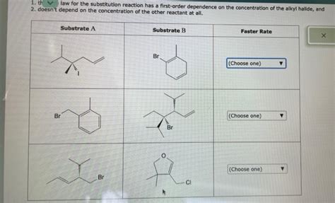 Solved For Each Pair Of Substrates Below Choose The One
