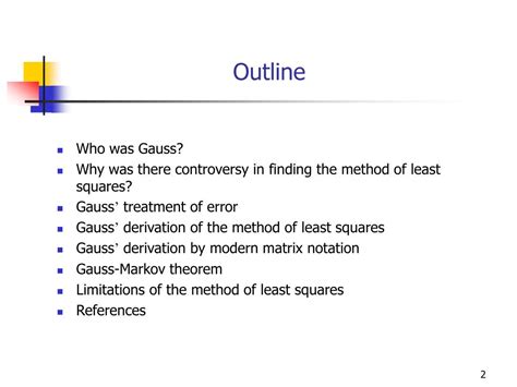 PPT Gauss And The Method Of Least Squares PowerPoint Presentation Free Download ID