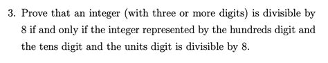 Solved 3 Prove That An Integer With Three Or More Digits
