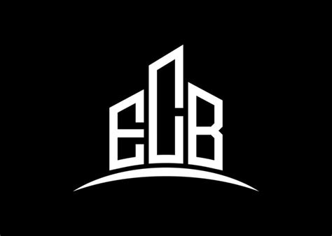 Premium Vector Letter Ecb Building Vector Monogram Logo Design Template Building Shape Ecb Logo