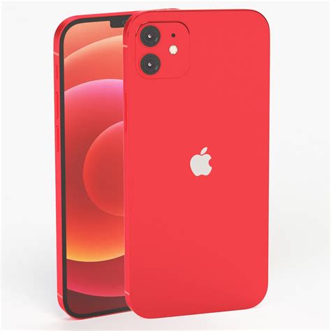 Apple Iphone 12 Rojo Modelo 3d Descargar Teléfonos On