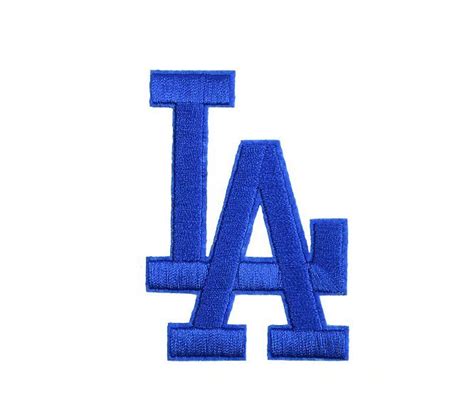 Los Angeles Dodgers Baseball Iron On Patch Blue La Letter Logo 35