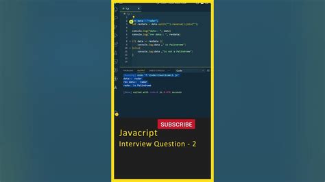 Javascript Interview Questions Palindrome Js Javascript In Telugu