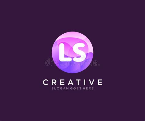 LS Initial Logo With Colorful Circle Template Vector Stock Vector Illustration Of Branding