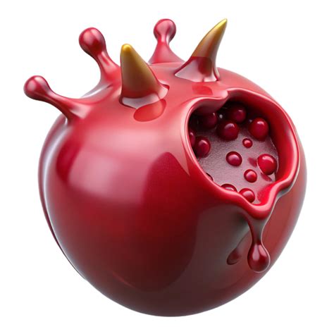 Spiky Red Orb Internal Structure And Viscous Fluid 55923950 Png