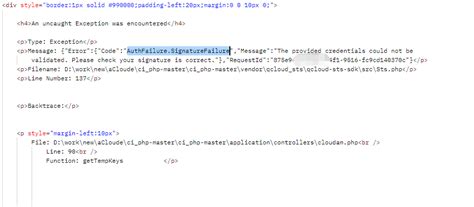 Sts Authfailure Signaturefailure Issue Tencentyun Qcloud Cos Sts Sdk Github