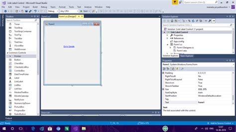 using linklabel in windows forms