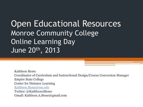 Open Education Resources Oer Ppt