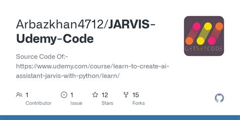github arbazkhan4712 jarvis udemy code source code of course learn to
