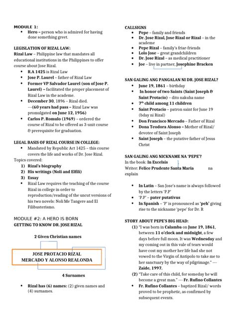 Life And Works Of Rizal Reviewer Pdf
