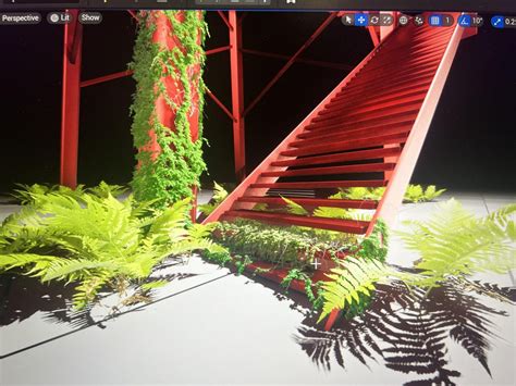 how to model a tree that goes into a house and sticks to the walls r