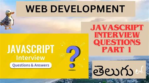 Web Development Javascript Interview Questions And Answers In Detail Explanation Part 1 Youtube