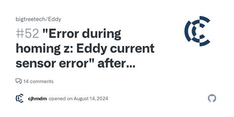 Error During Homing Z Eddy Current Sensor Error After Updating To Mainline Klipper · Issue