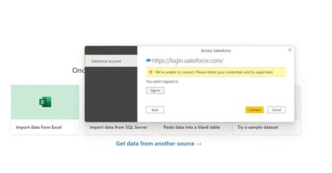 salesforce connector problem microsoft fabric community