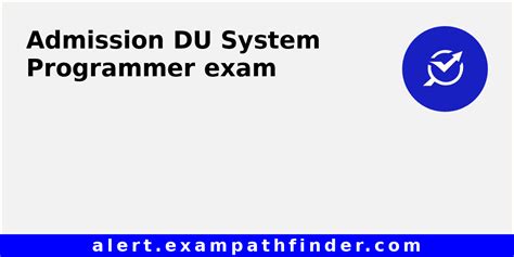 Du System Programmer All Latest Notifications Exam Date Admit Card Result