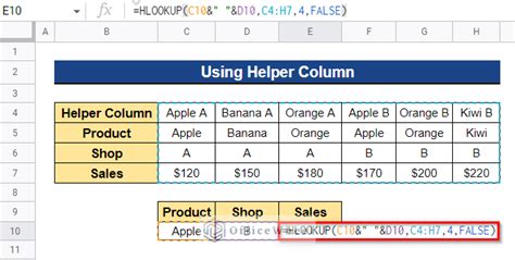 How To HLOOKUP For Multiple Criteria In Google Sheets Ways