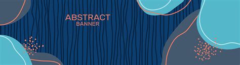 유기 모양 선및 질감이 있는 현대적인 추상 배너 텍스트에 배치합니다 소셜 네트워크 광고 웹 페이지 방문 페이지 디자인 벡터 긁힌에 대한 스톡 벡터 아트 및 기타 이미지