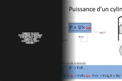 Comment Calculer Efficacement La Puissance Dun Moteur Et Quelles Formules Sont Essentielles