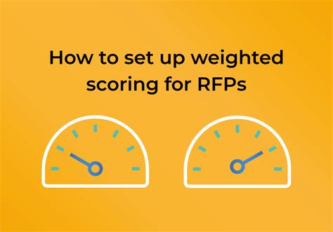 How To Set Up Weighted Scoring For Rfps Rfp360
