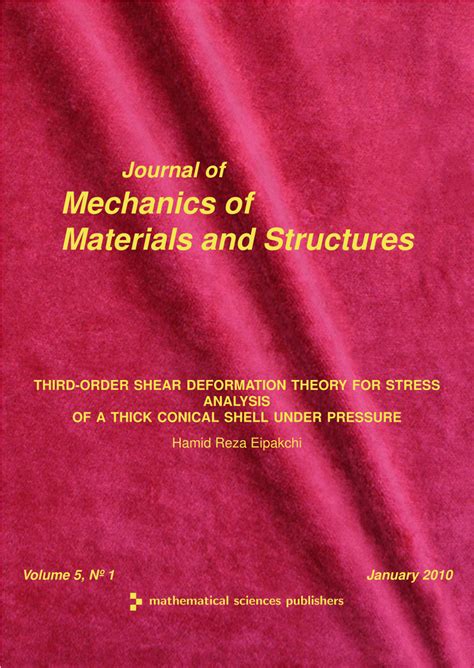 Pdf Third Order Shear Deformation Theory For Stress Analysis Of A Thick Conical Shell Under
