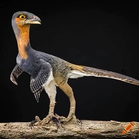 Feathered Utahraptor With Owl Like Colors In Full Body View On Craiyon