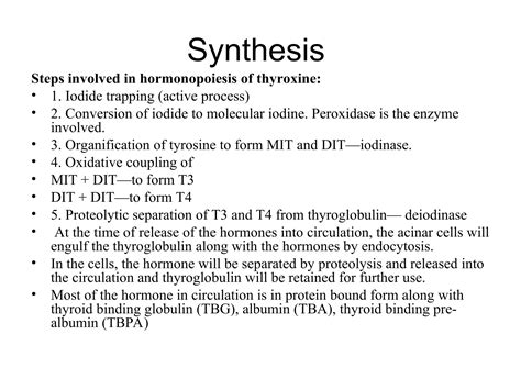 Thyroid Hormone Ppt Structure Synthesis And Functions Ppt
