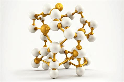 Premium Photo Abstract Model Of Cosmetic Molecule Isolated On White Background