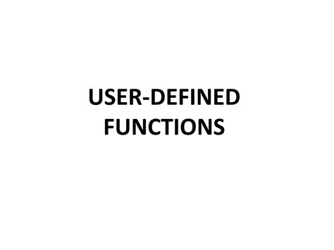 User Defined Functions In C Programmig Ppt