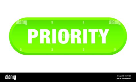 Priority Button Priority Rounded Green Sign Priority Stock Vector