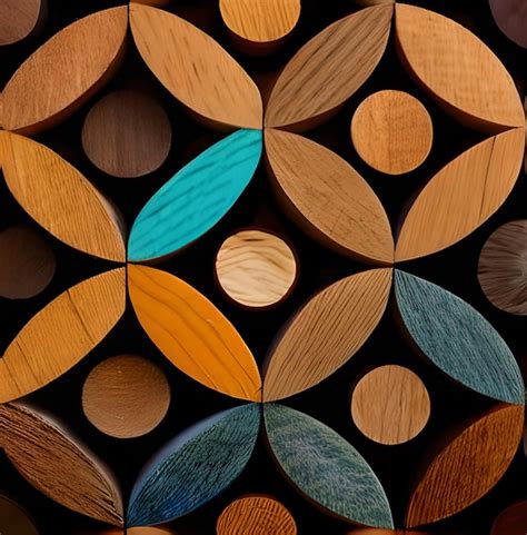 premium ai image repeating squares and circles over lapped photo ai