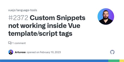 Custom Snippets Not Working Inside Vue Templatescript Tags · Issue