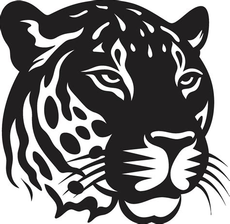 Graceful Stride Vectorized Jaguar Crest Shadowy Spots Abstract Jaguar
