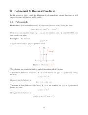 Polynomial And Rational Functions Definitions Examples And Course Hero