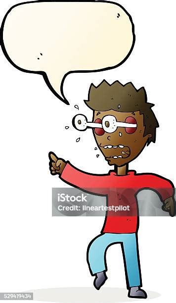 말풍선이 있는 남자의 통통 튀는 주시나요 아이즈 말풍선을 귀여운에 대한 스톡 벡터 아트 및 기타 이미지 귀여운 그리기