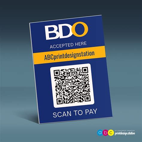 Bdo Qr Code Board Standee Shopee Philippines