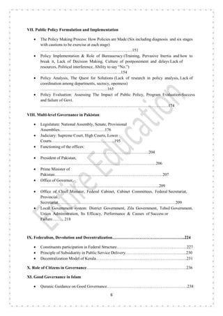 CSS Governance And Public Policies PDF